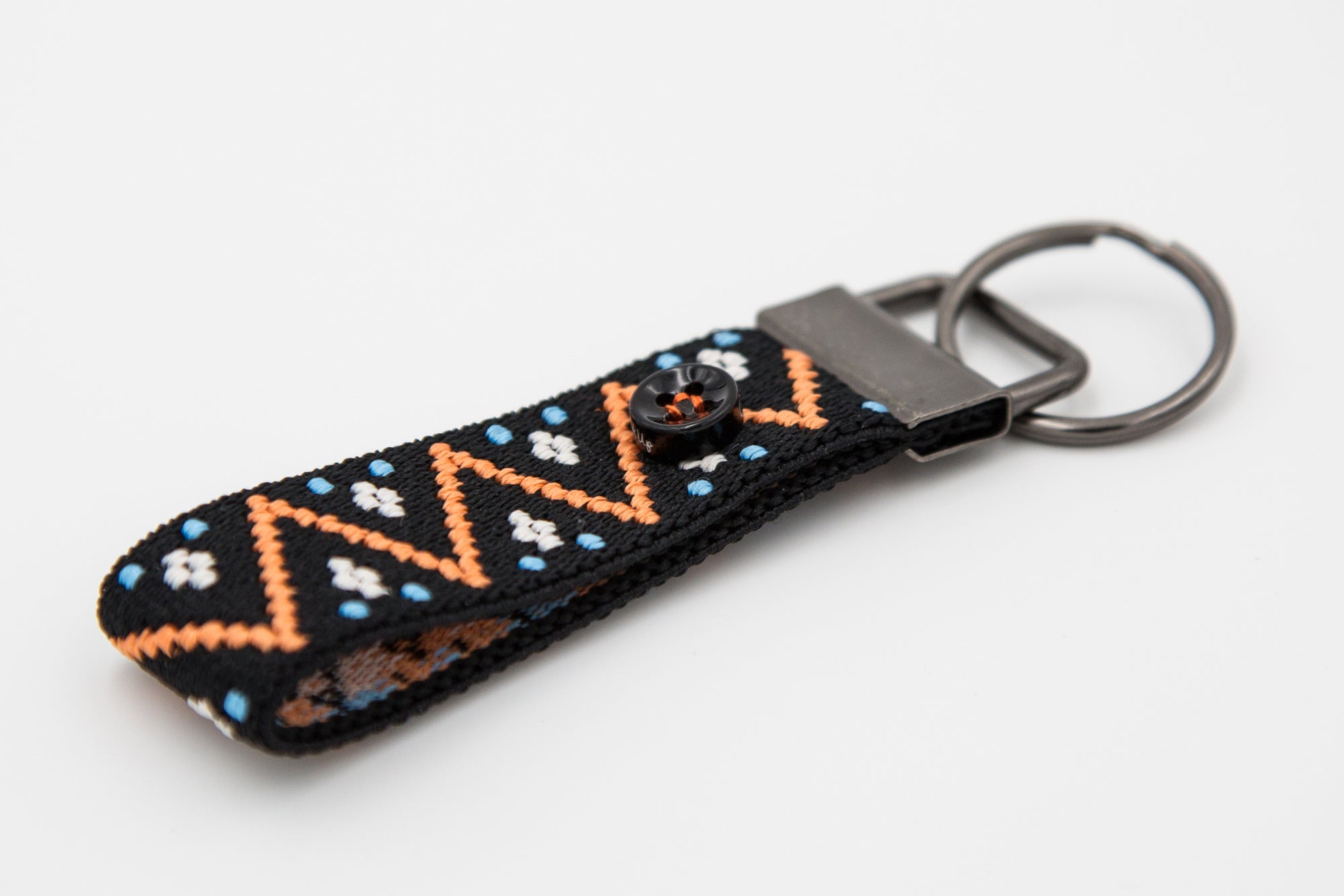 KeyChain - Orange ZigZag - cuffupstyle
